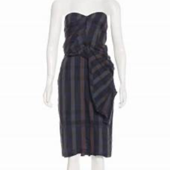 Ports 1961 | Dresses | Ports 961 Plaid Strapless Dress | Poshmark